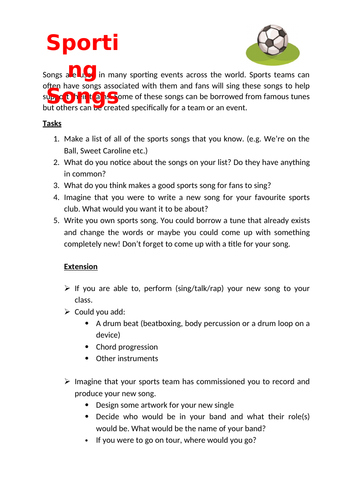 5 Music Cover Lesson Worksheets for a non specialist. | Teaching Resources