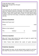 Escape from Pompeii - Comprehension 1 & 2 | Teaching Resources