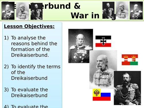 Dreikaiserbund 1873 and the War in Sight Crisis 1875. | Teaching Resources