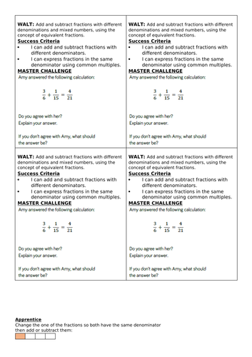Year 6 Maths Mastery: Fractions | Teaching Resources