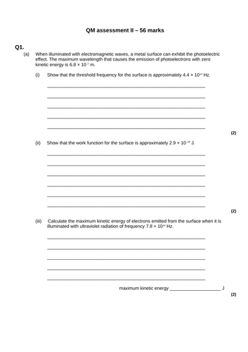 AQA Physics A level - C2 - Particles and radiation workbooks with ...