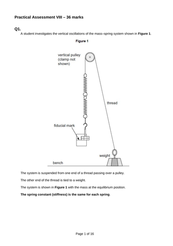 AQA Physics A level - C1 - Measurements and their errors workbooks with teacher written mark ...