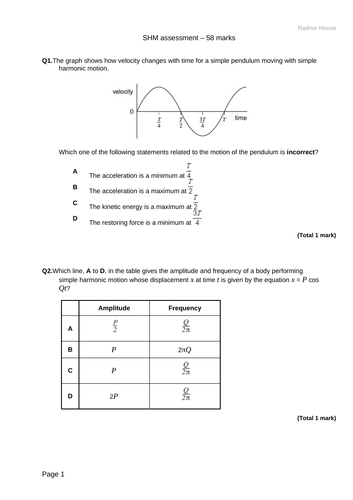 AQA Physics A level - C6 - Further mechanics workbooks with teacher ...