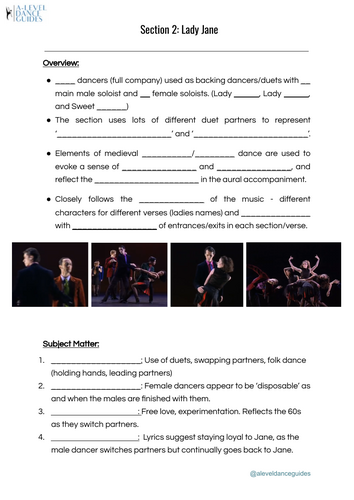 Rooster Sections 1-8. Bundle of 10+ Lesson PowerPoints (A-Level Dance ...