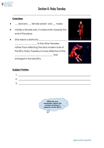 Rooster Sections 1-8. Bundle of 10+ Lesson PowerPoints (A-Level Dance ...