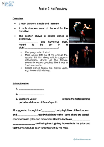 Rooster Sections 1-8. Bundle of 10+ Lesson PowerPoints (A-Level Dance ...