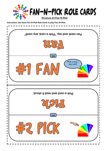 Kagan Structure #4 Fan-N-Pick: Role Mat; Role Cards and Role Pyramid ...