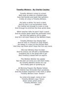 Timothy Winters Poetry Unit and Essay Example | Teaching Resources