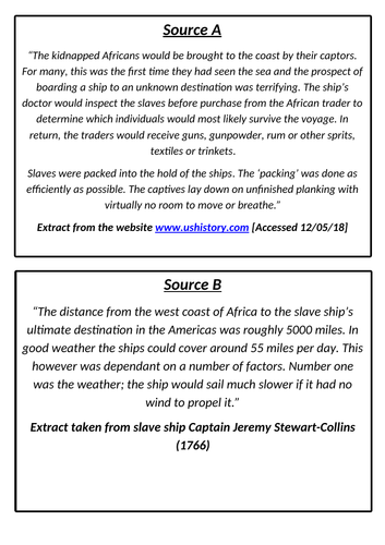 KS3 History: The Middle Passage | Teaching Resources