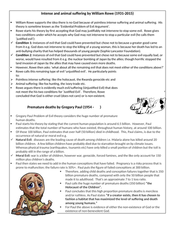 The Problem of Evil Intro Double lesson (natural, moral, Mackie ...
