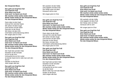 Die Körperteile - Der Koerper - Body parts (German) | Teaching Resources