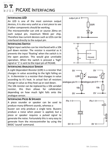 PICAXE Interfacing | Teaching Resources