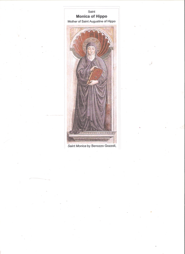 Saint Monica of Hippo ( c 332-387) Feast day May 4th | Teaching Resources