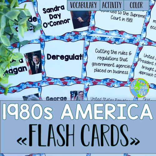 1980s America Flash Cards | Teaching Resources