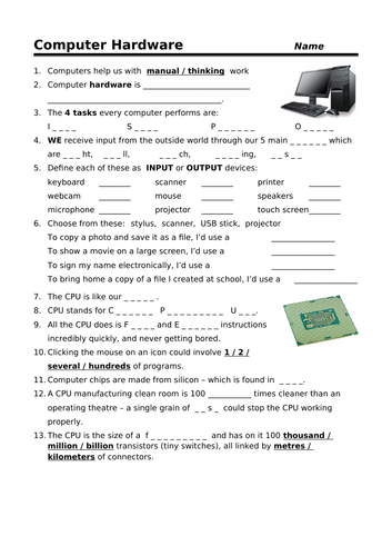 Computer Hardware | Teaching Resources
