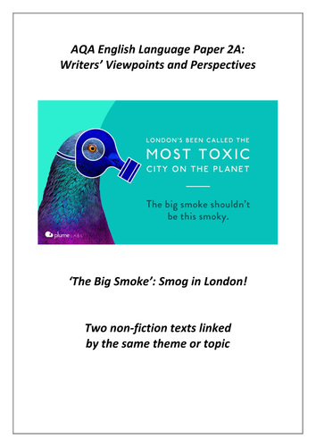 AQA English Language Paper 2 Past Practice Papers | Teaching Resources