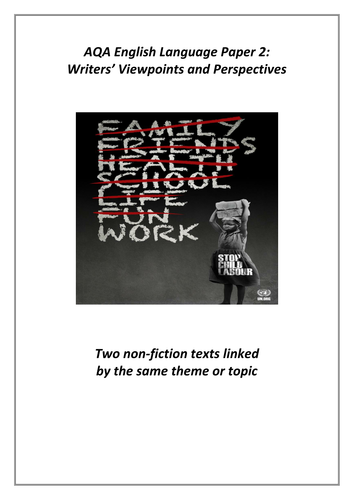 AQA English Language Paper 2 Past Practice Papers | Teaching Resources