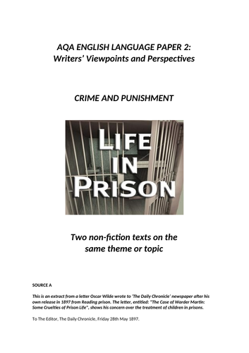 AQA English Language Paper 2 Past Practice Papers | Teaching Resources