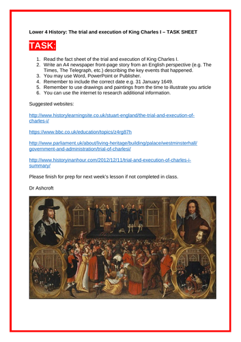 KS3 - Year 8 History - James I, Gunpowder Plot, the English Civil War ...