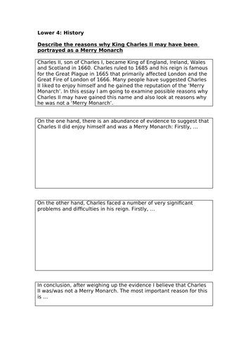 KS3 - Year 8 History - Charles II - 'Merry Monarch?' | Teaching Resources