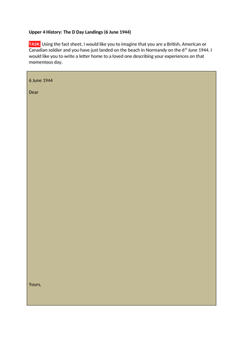 KS3 - Year 9 History - D Day (6 June 1944) & 'Operation Overlord ...