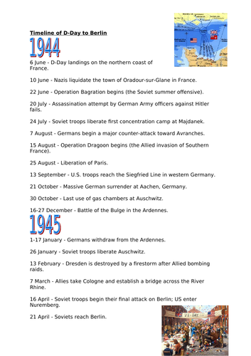 KS3 - Year 9 History - D Day (6 June 1944) & 'Operation Overlord ...