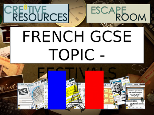 MFL French Escape Room - Festivals | Teaching Resources