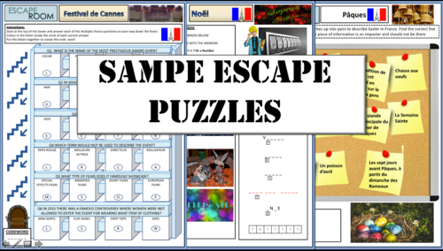 MFL French Escape Room - Festivals | Teaching Resources