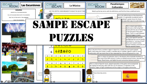 ESCAPE ROOM SPANISH GCSE MFL - Hobbies | Teaching Resources