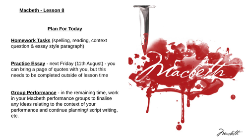 Macbeth Unit of Work | Teaching Resources