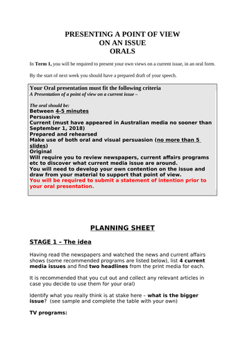 Oral Presentation: Persuasive Speech on Contemporary Issue | Teaching ...