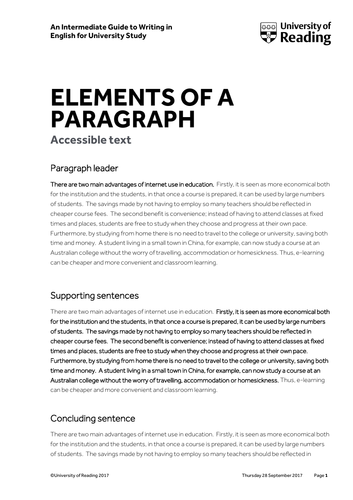 Essay Organisation | Teaching Resources