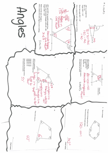 Angles - GCSE Revision Questions | Teaching Resources