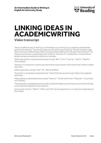 Language Development - Writing in English for Academic Writing ...