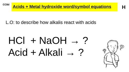 Edexcel acid and metal hydroxide word and symbol equations Gd 5-9 ...