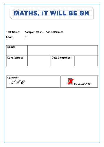 Functional Skills Non Calculator Paper Maths Level 1 | Teaching Resources