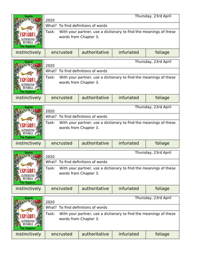 30 lessons – ‘The Explorer’ by Katherine Rundell – Year 4/5/6 – English ...