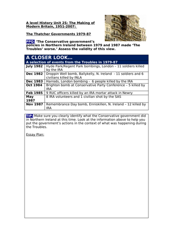 'The Troubles' in Northern Ireland, 1979-87 - AQA A Level History ...