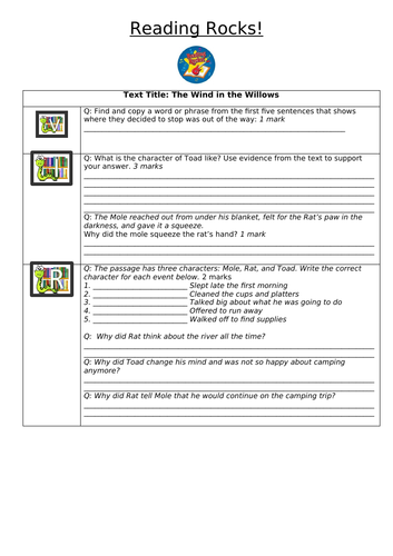 Reading Rocks - Y6 short comprehension | Teaching Resources