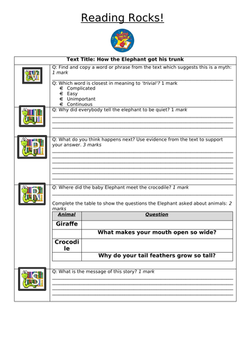 Reading Rocks - Y6 short comprehension | Teaching Resources