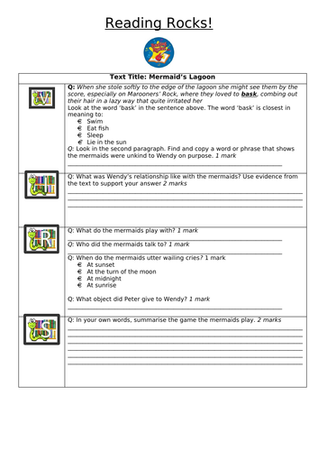 Reading Rocks - Y6 short comprehension | Teaching Resources