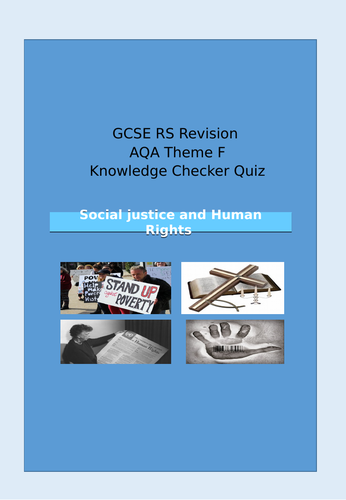 Knowledge Checker Quiz- Human Rights and Social Justice AQA Theme F ...