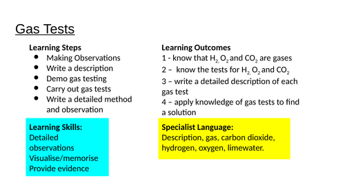 gas tests | Teaching Resources