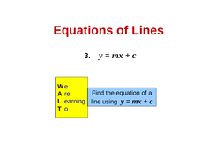 y=mx+c | Teaching Resources