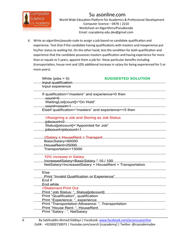 Algorithms | Pseudocodes Q6 | Teaching Resources Algorithms | Pseudocodes Q6 | Teaching Resources