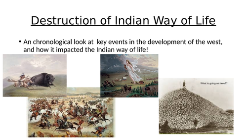 Destruction of Indian Way of Life Worksheet - American West | Teaching ...