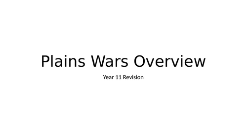 Plains Wars Worksheet - American West | Teaching Resources