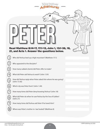 Peter: The Disciple Activity Book | Teaching Resources