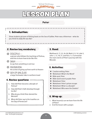 Peter: The Disciple Activity Book | Teaching Resources