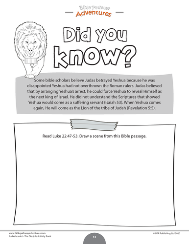 Judas: The Disciple Activity Book | Teaching Resources